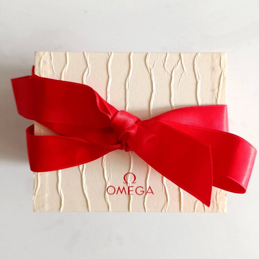 Omega Watch Box with Red Ribbon, Luxury, Watches on Carousell