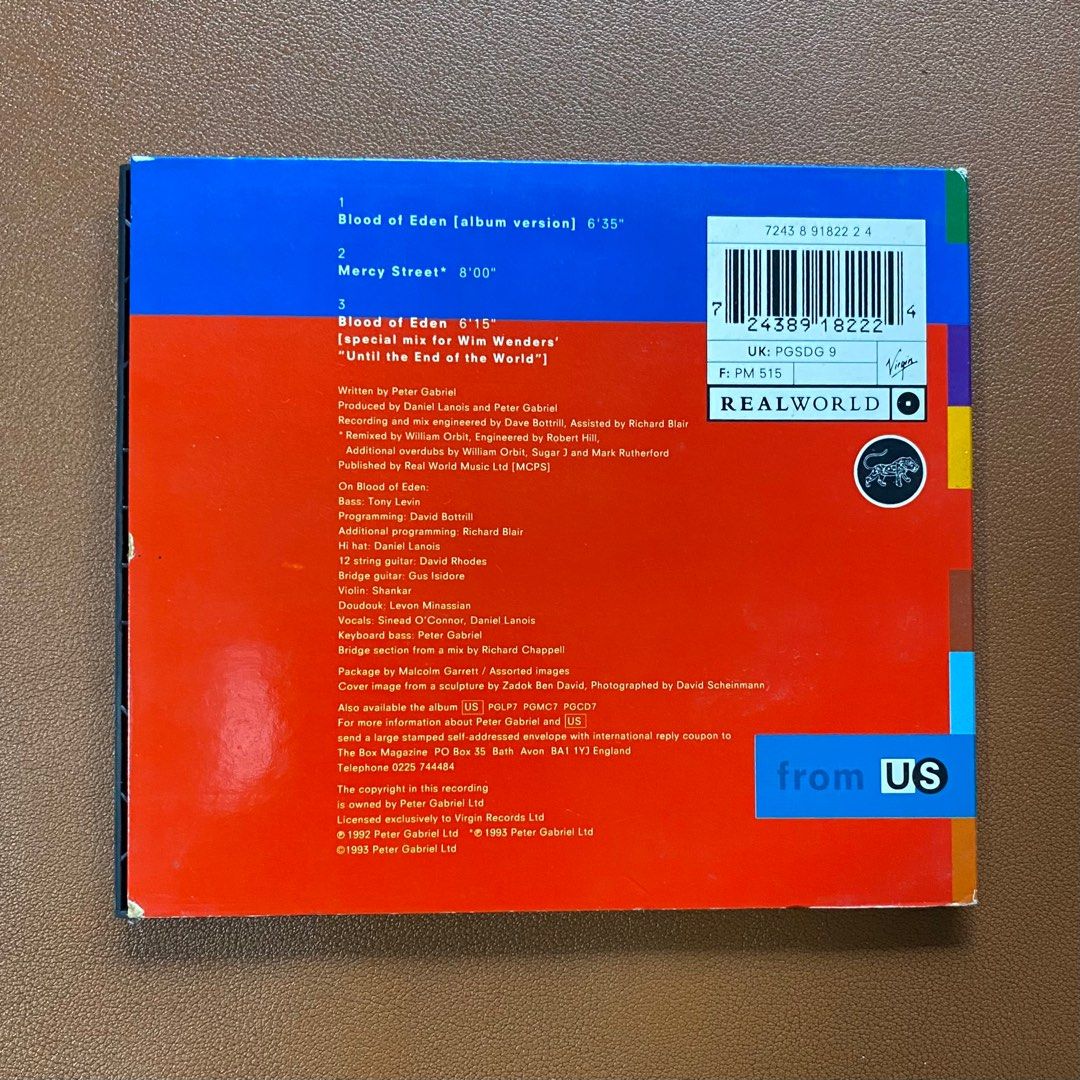 Peter Gabriel: Blood Of Eden. (CD Single, 1993). Real World., Hobbies ...