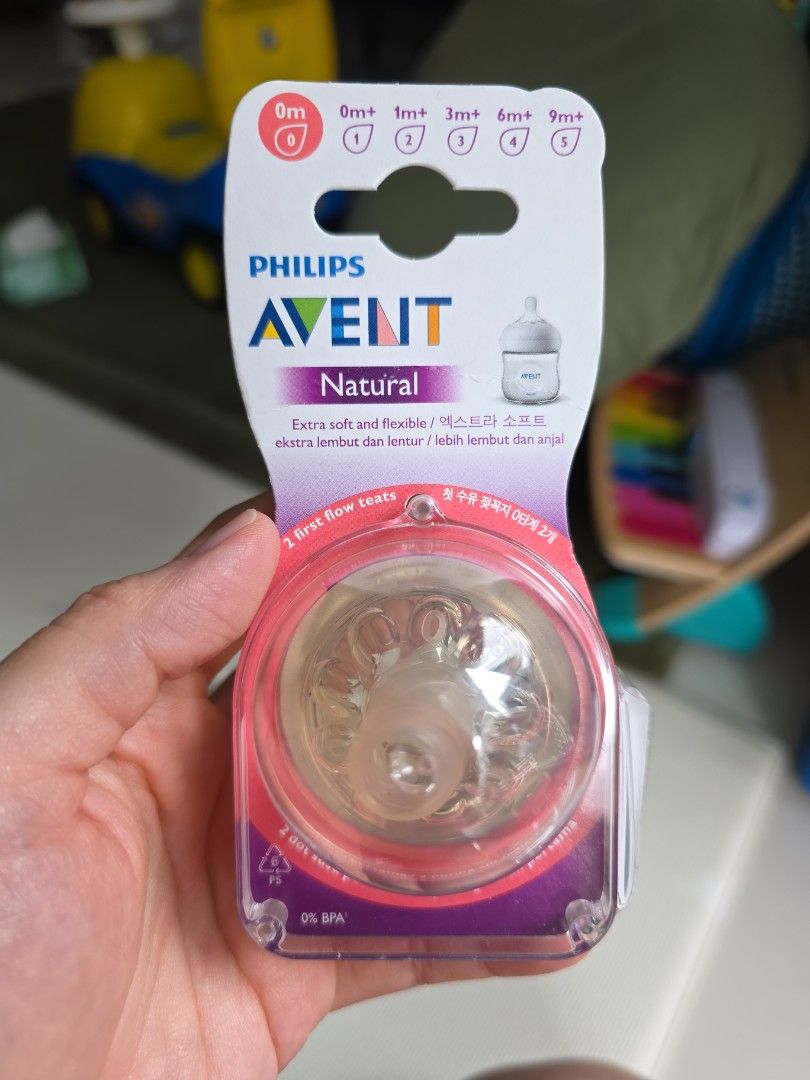 Philips Avent Natural Baby Bottle Nipple - 0m+, Babies & Kids, Nursing ...