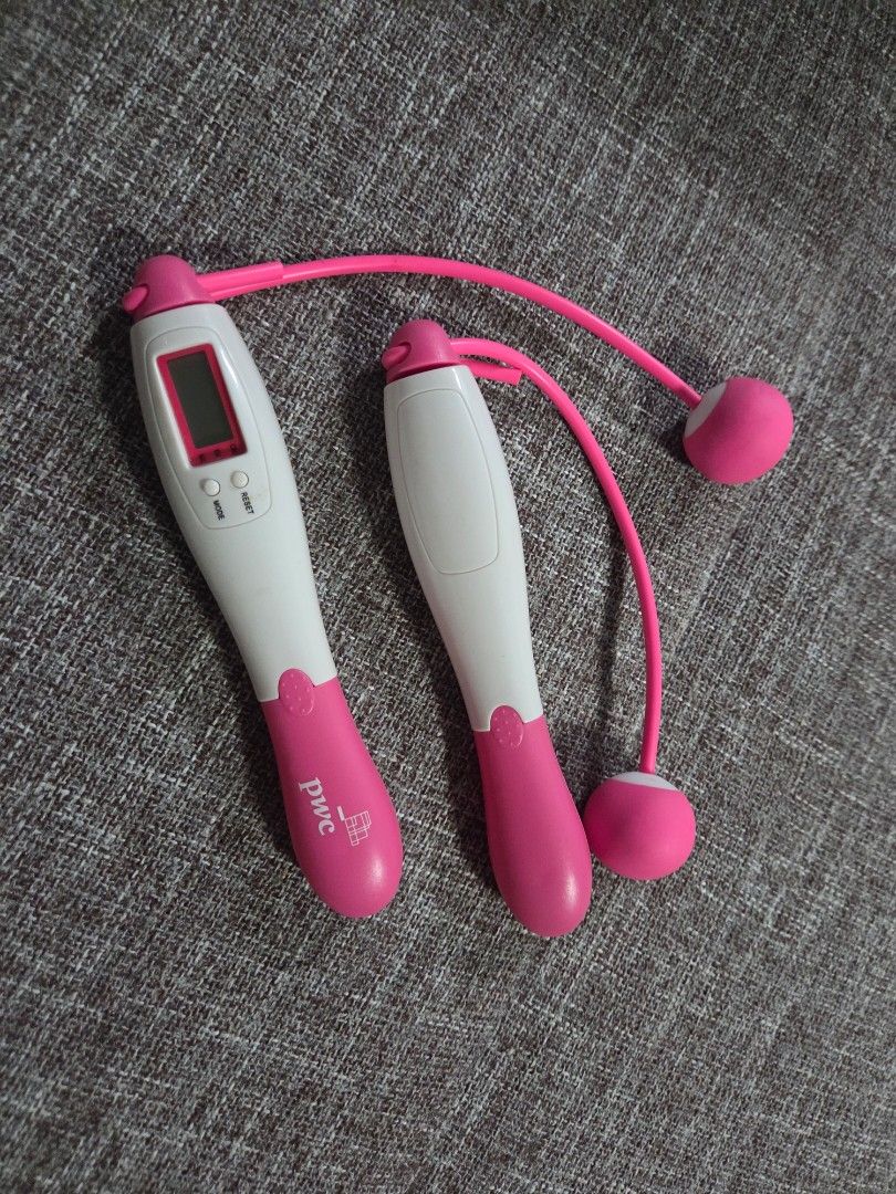 Pink Digital cordless Jump Rope, Sports Equipment, Exercise & Fitness ...