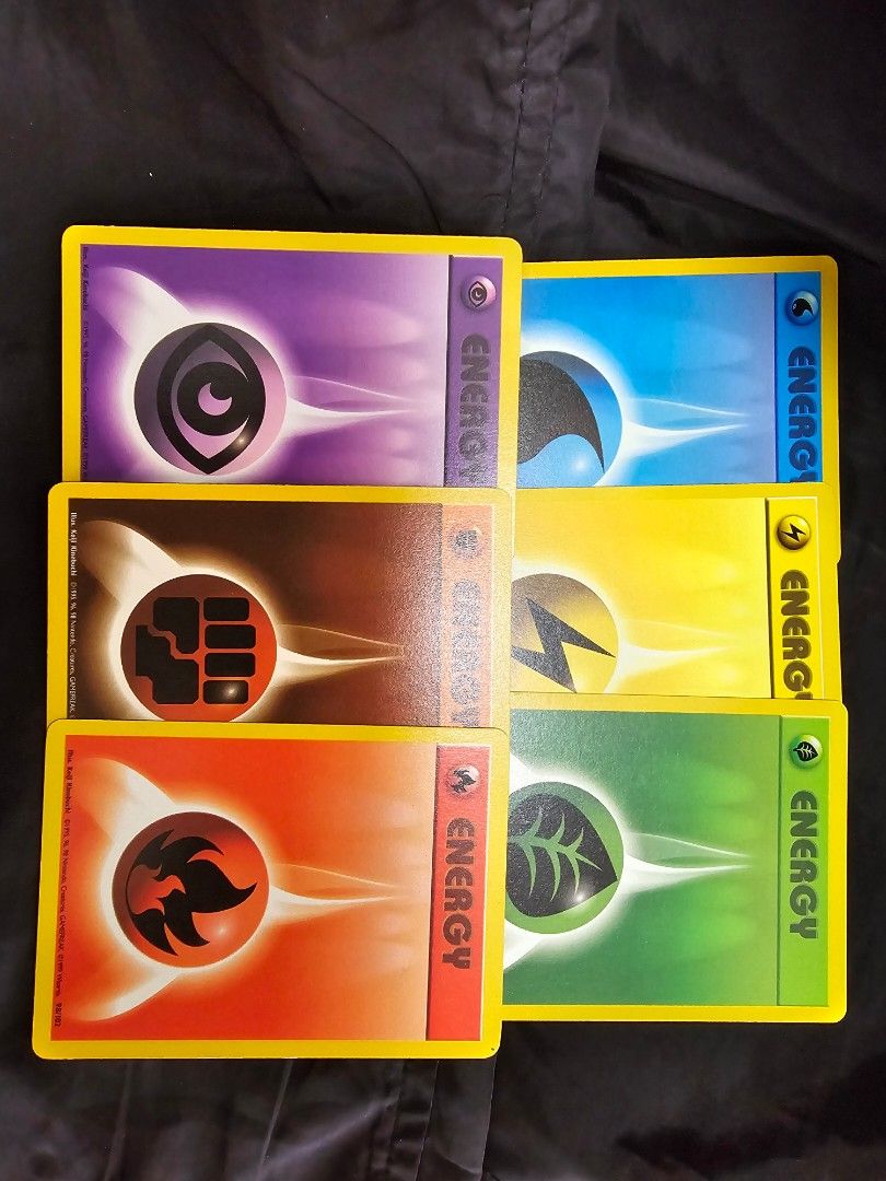 Vintage 1999 Pokemon Energy Cards - Set of 6, Hobbies & Toys, Toys ...