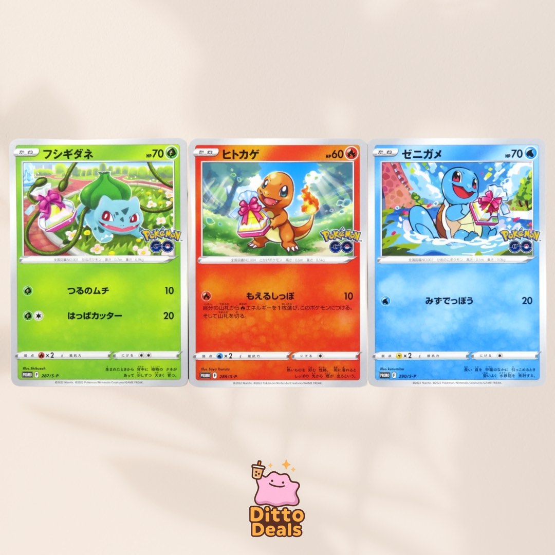 Pokemon Go Starter Card Set | Pokemon TCG, Hobbies & Toys, Toys & Games ...