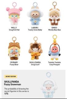 Pormart POP BEAN Fluffy & Cozy Series Plush Pendant LABUBU Toasty Snow ...