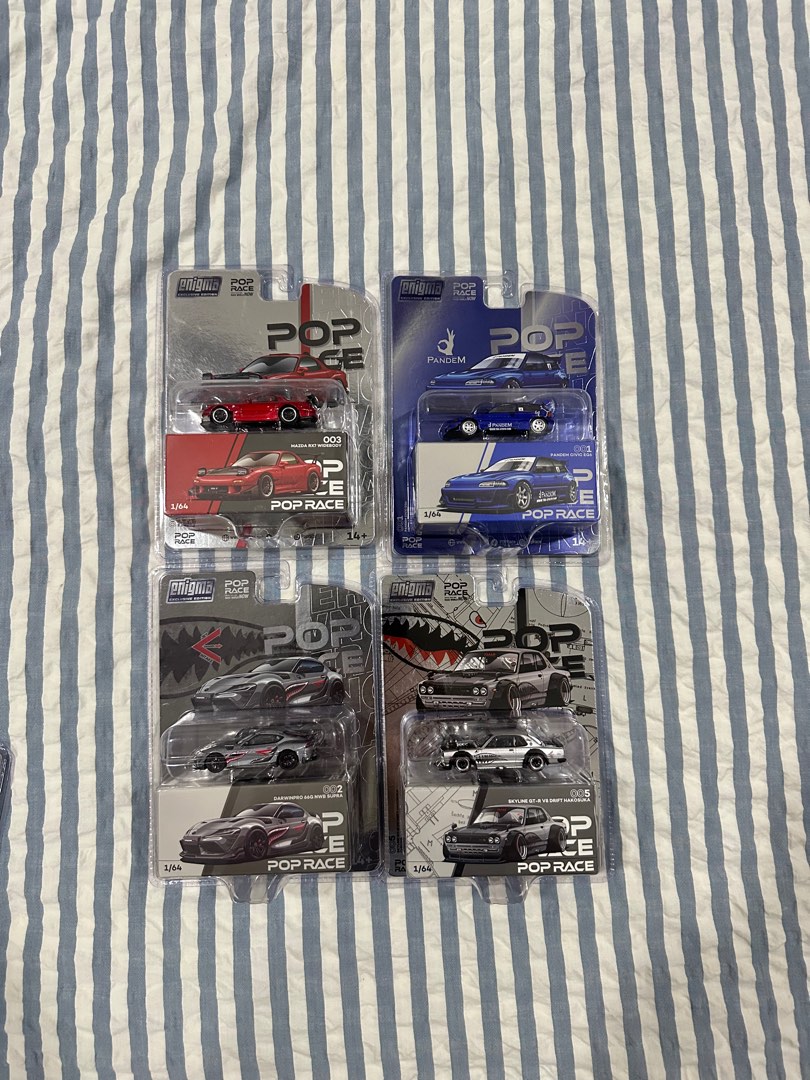 POPRACE BLISTER SET - MAZDA RX7, PANDEM CIVIC, DARWIN PRO SUPRA ...