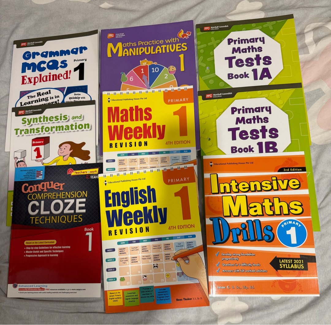 Primary 1 Exercise Books - Maths, English, Hobbies & Toys, Books ...