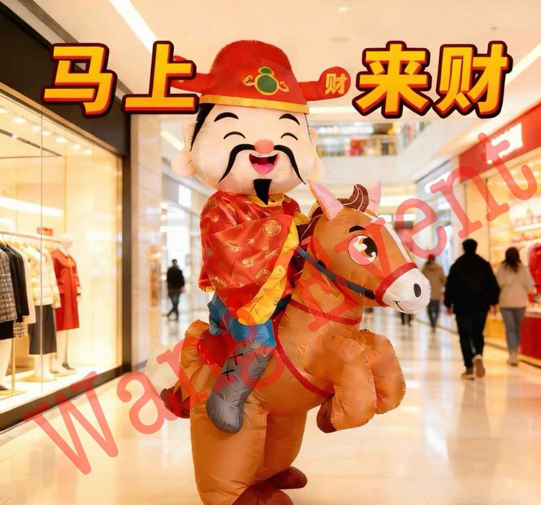 财神马上来！Prosperity Comes to You mascot, Hobbies & Toys, Occasions & Party ...