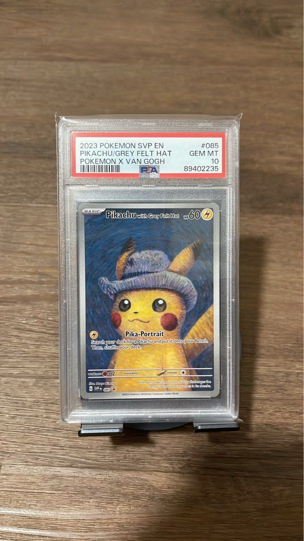 PSA 10 Pokemon Pikachu with Grey Felt Hat “Van Gogh”, Hobbies & Toys ...