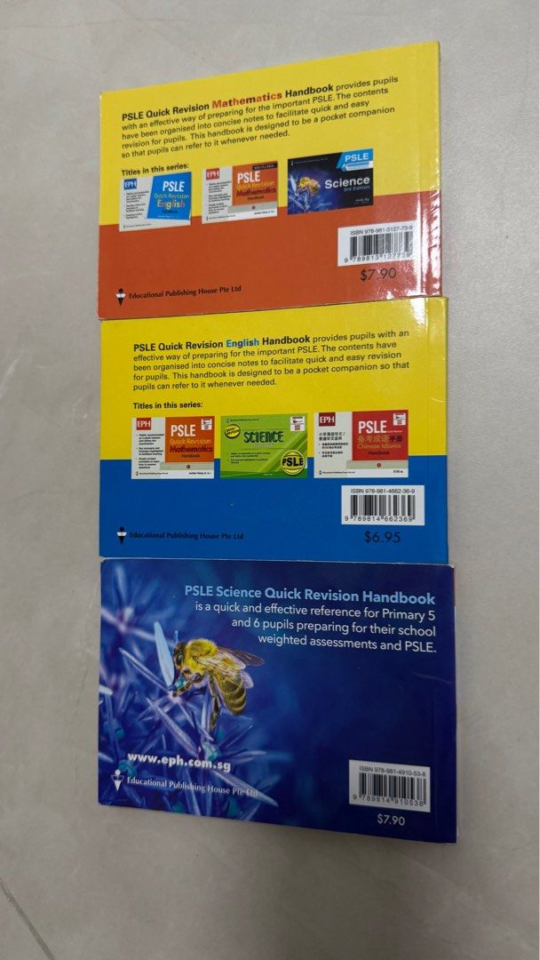 PSLE Quick Revision Handbook Set (Mathematics, English, Science ...