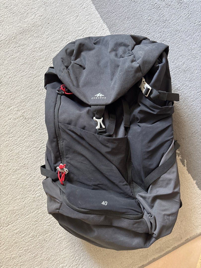 Quechua 40L Backpack - Black, Men's Fashion, Bags, Backpacks on Carousell