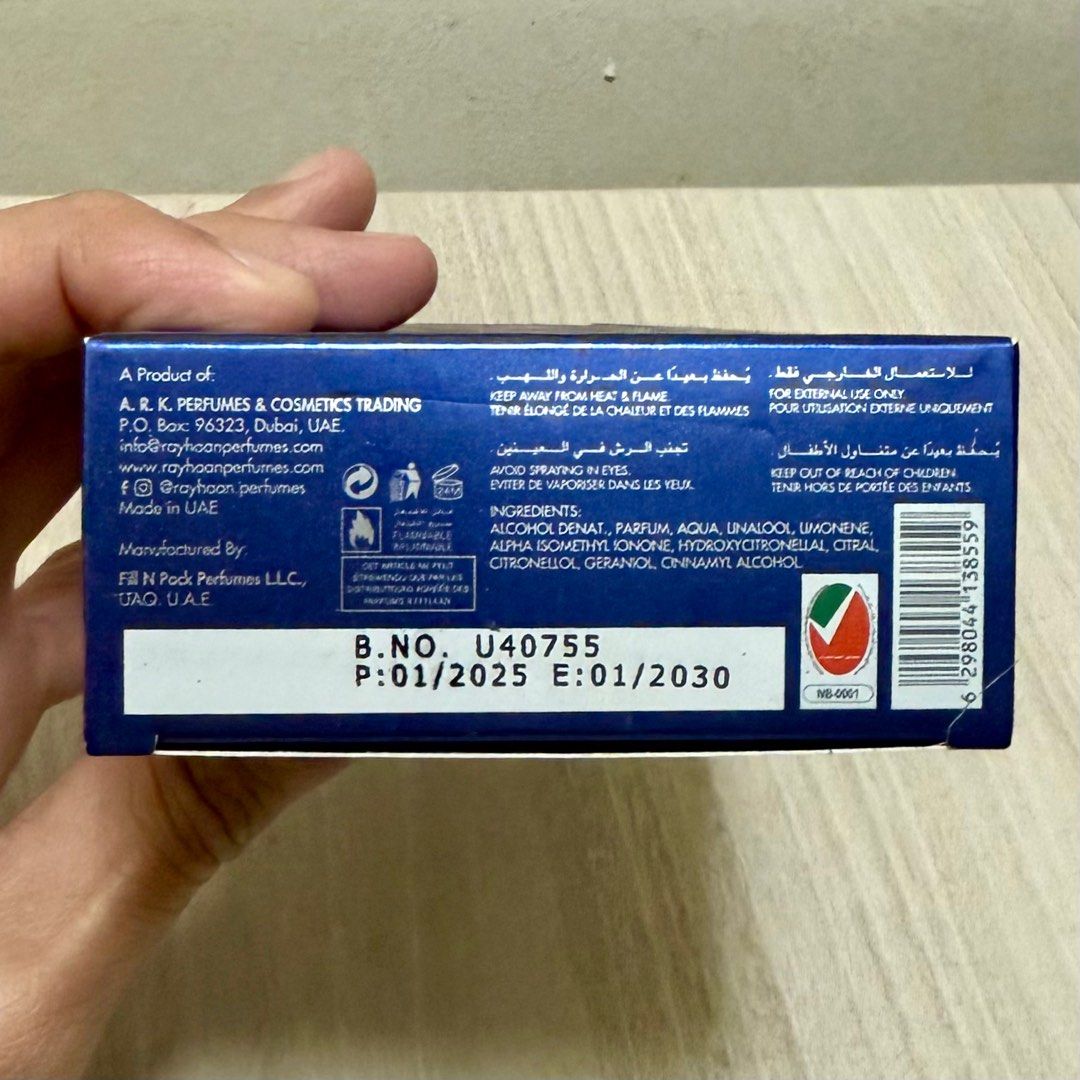 Rayhaan Fresh Wave Eau De Parfum for Him 100ml, Beauty & Personal Care ...