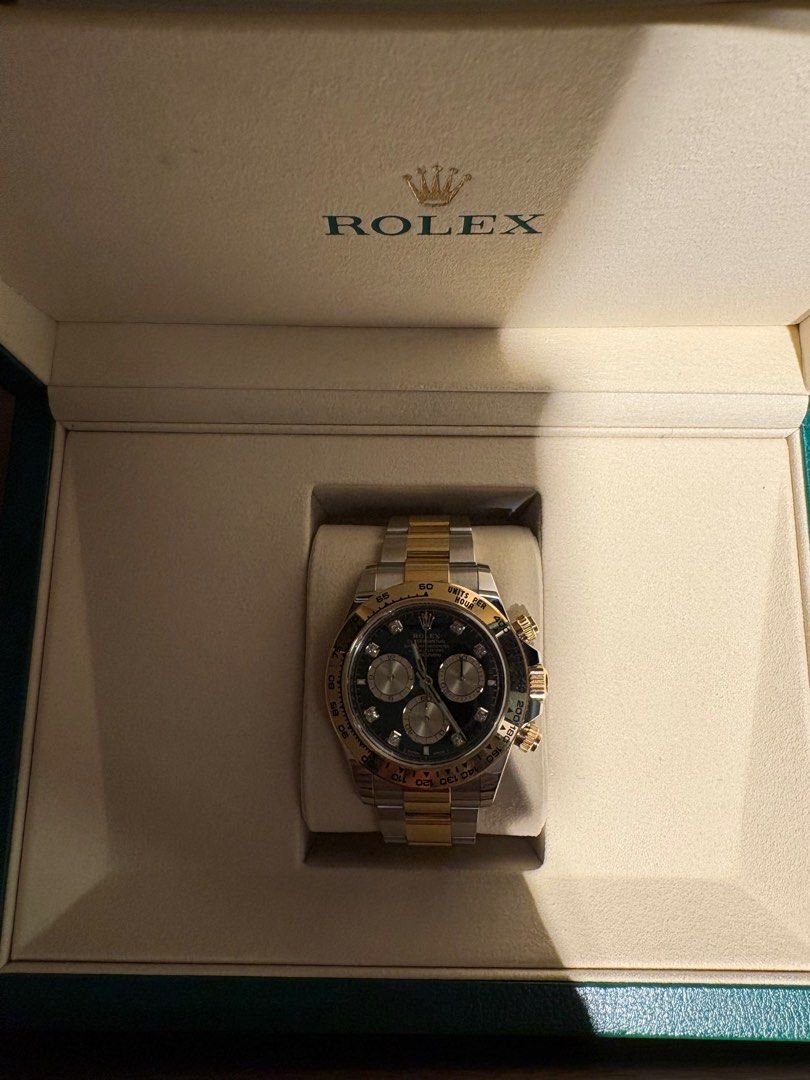 Rolex Daytona Two-Tone Diamond Dial Watch, Luxury, Watches on Carousell
