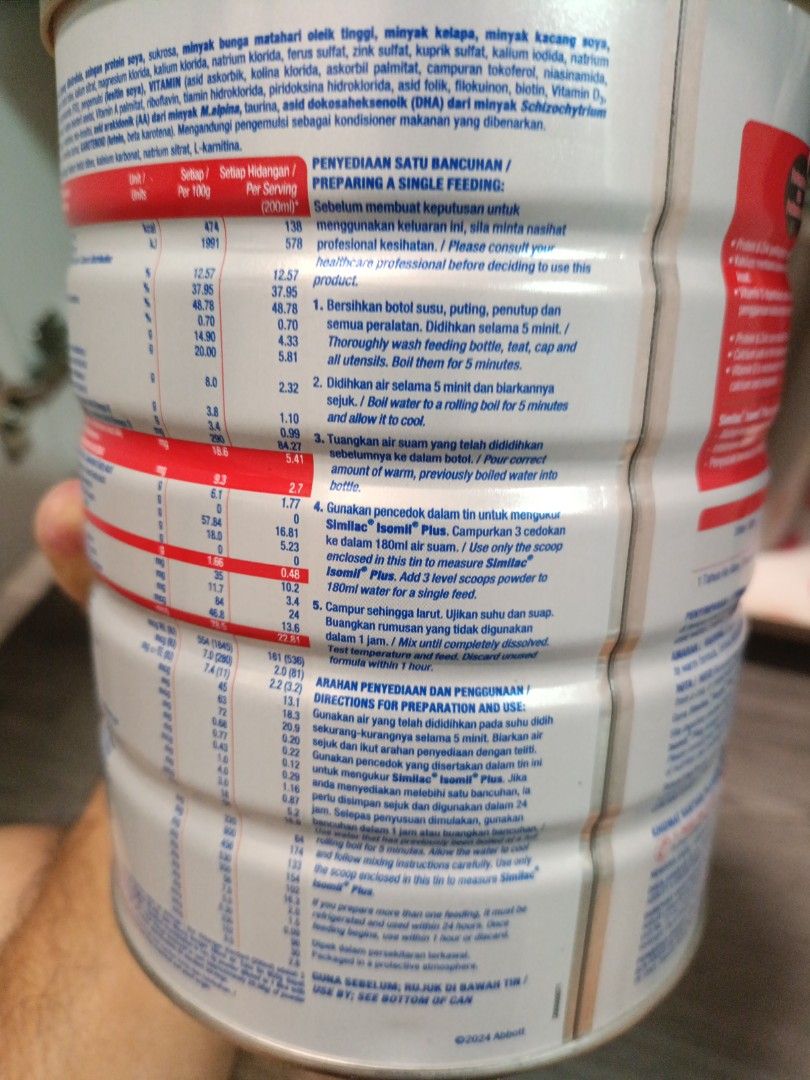 Similac Isomil Plus Infant Formula (1-10 Years), Babies & Kids, Nursing ...