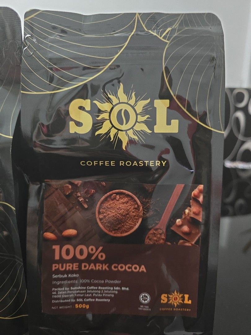 SOL Coffee Roastery 100% Pure Dark Cocoa Powder, Food & Drinks ...