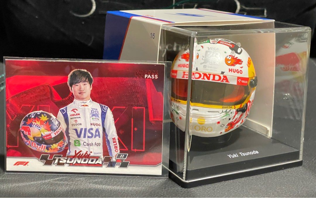 Spark F1 Helmet 1/5 scale : Yuki Tsunoda 2024, Hobbies & Toys ...