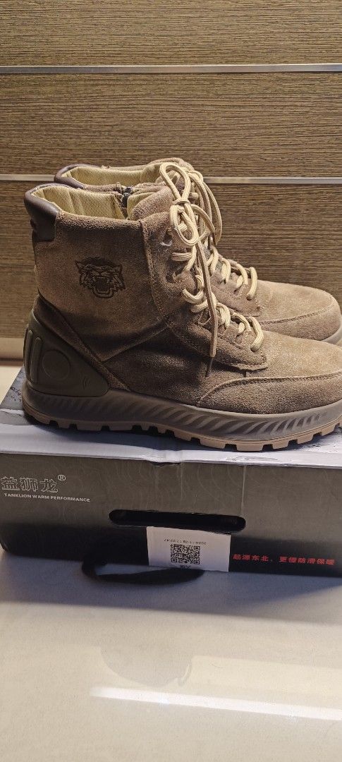 Tanklion Winter Leather Boots - Size 43, Men's Fashion, Footwear, Boots ...