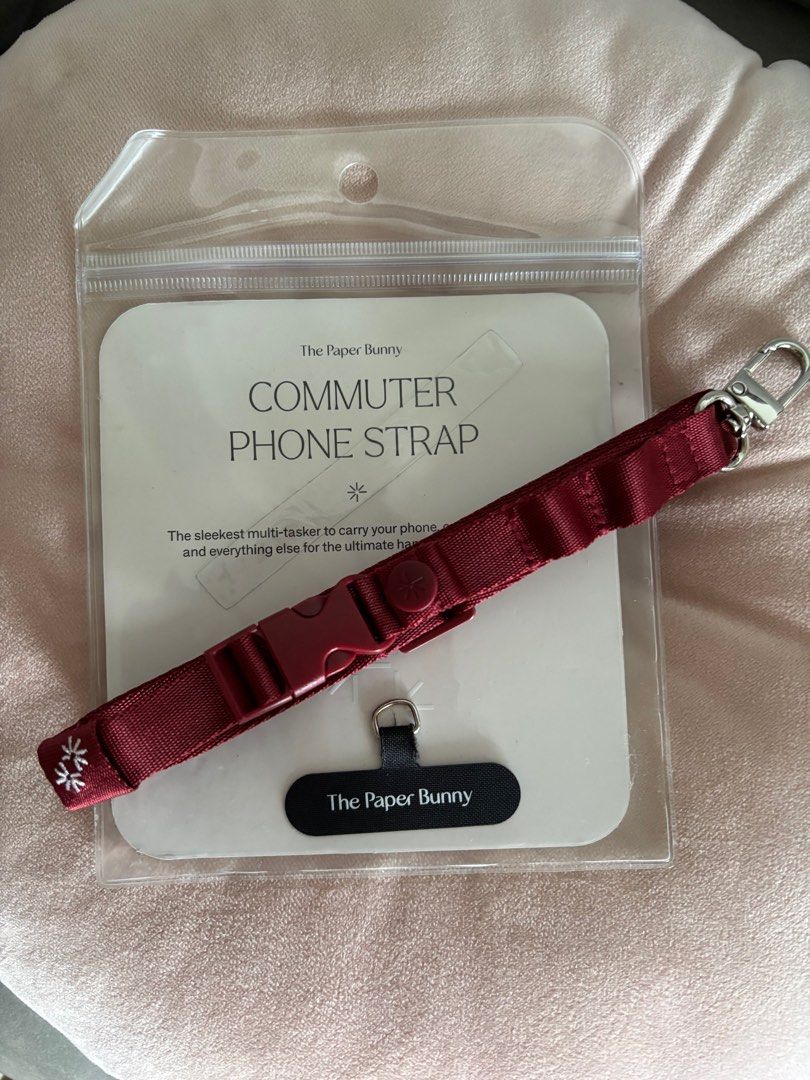 The Paper Bunny Commuter Phone Strap - Burgundy, Mobile Phones ...