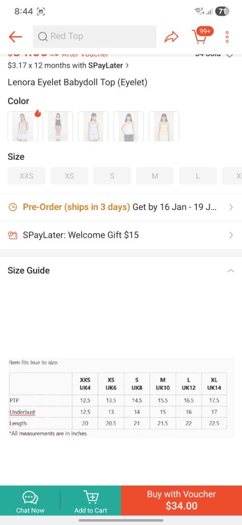 The tinsel rack Lenora Eyelet Babydoll Top (Eyelet), Women's Fashion ...