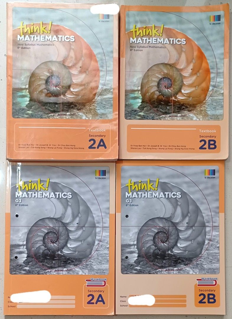 Think! Mathematics Secondary 2A & 2B Textbooks and Workbooks, Hobbies ...