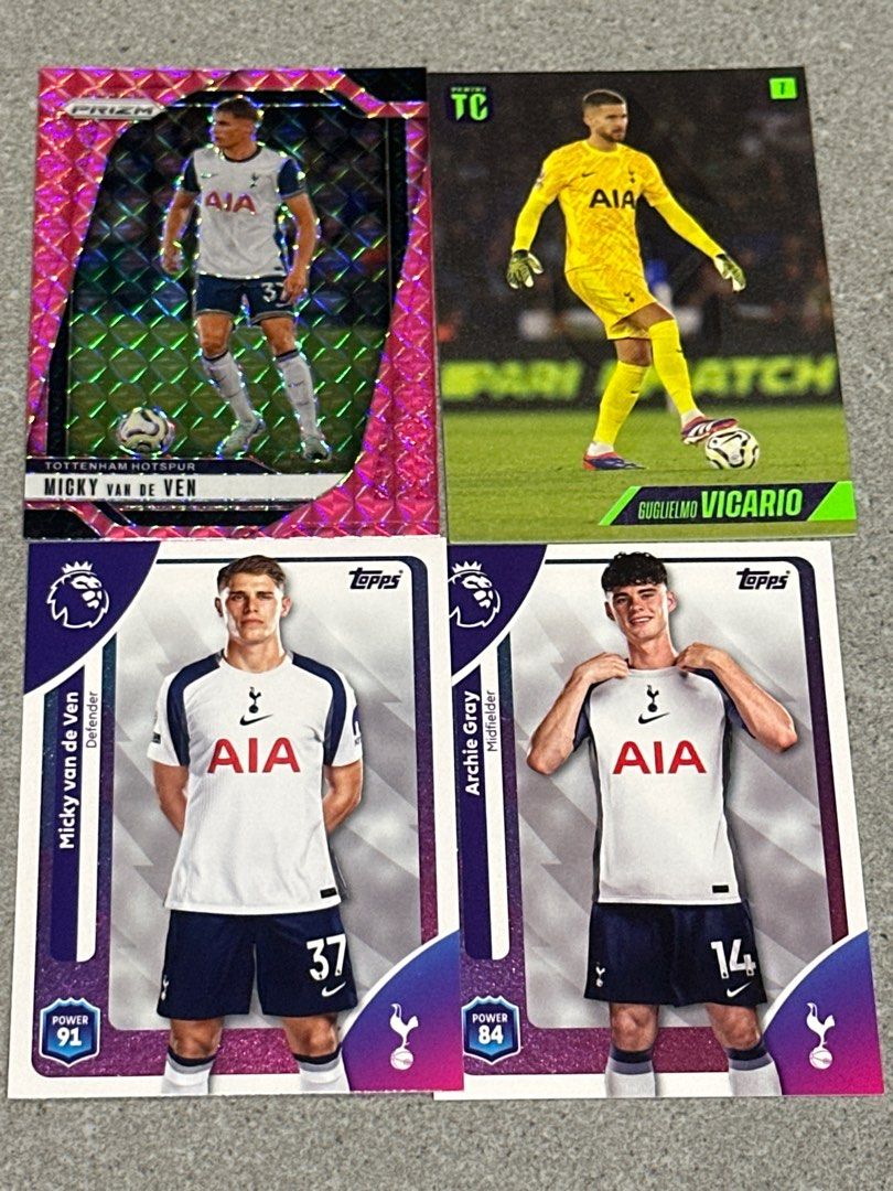 Tottenham Hotspur Football Cards - Micky Van De Ven, Vicario, Archie ...