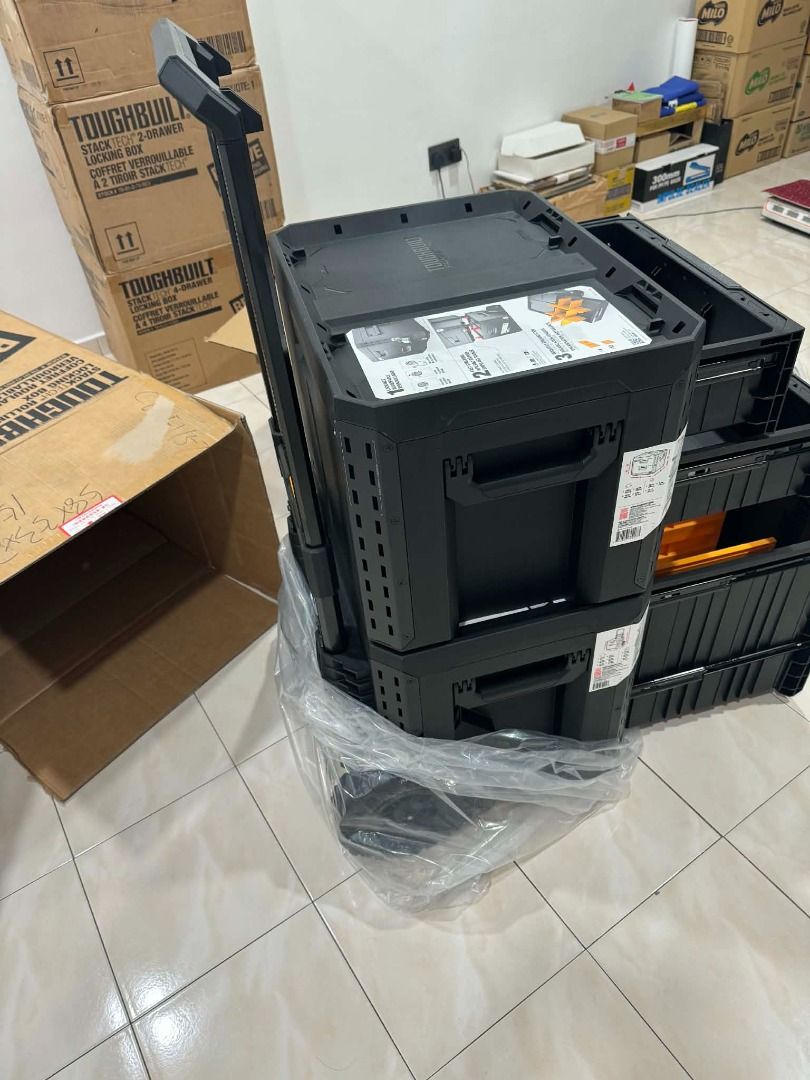 ToughBuilt StackTech Rolling Toolbox And 2-DR Stacking Box, Everything ...