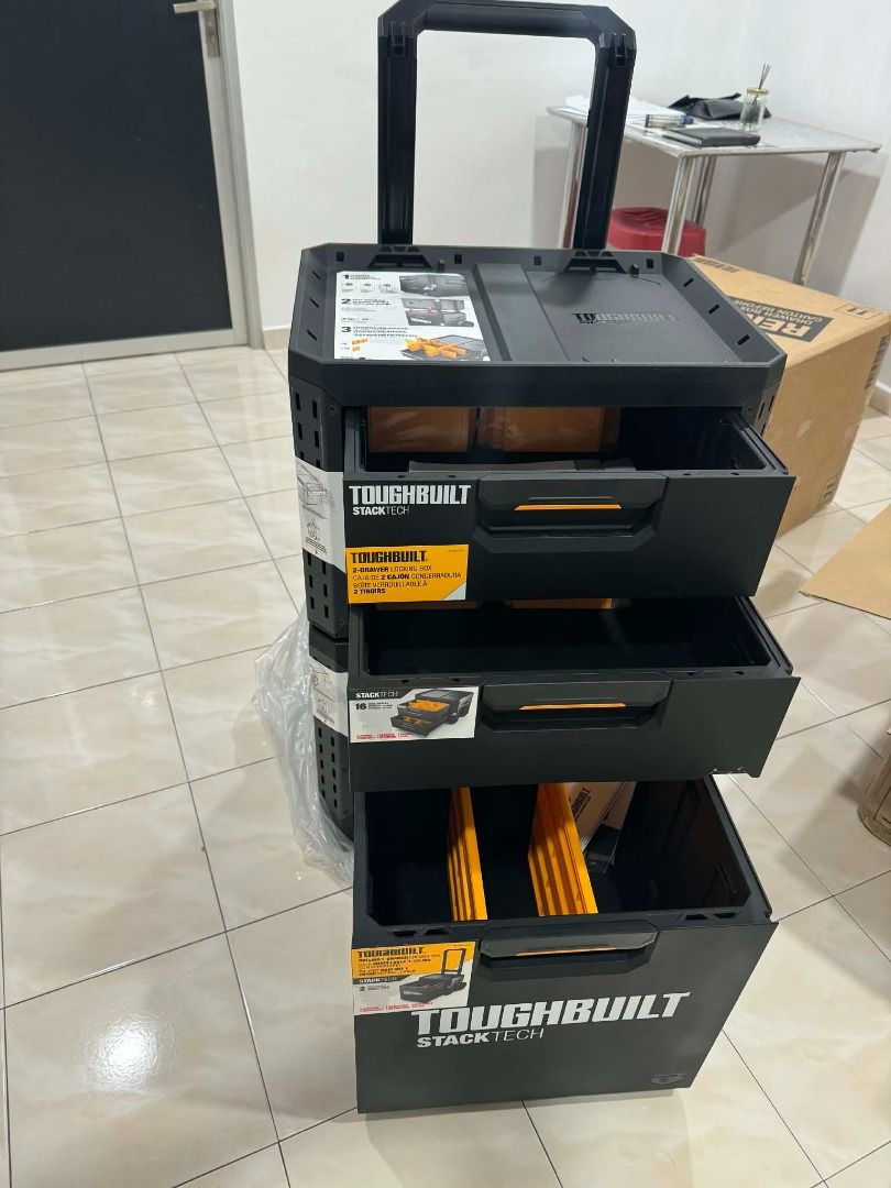ToughBuilt StackTech Rolling Toolbox And 2-DR Stacking Box, Everything ...