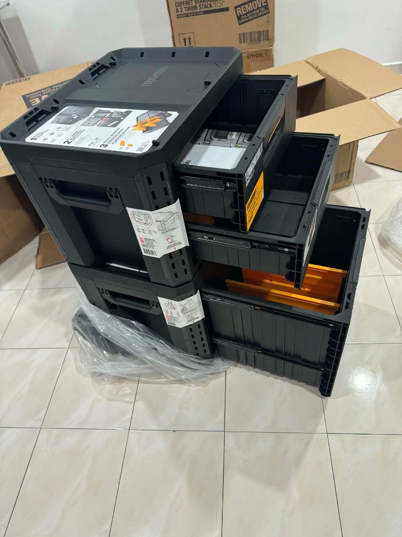 ToughBuilt StackTech Rolling Toolbox And 2-DR Stacking Box, Everything ...