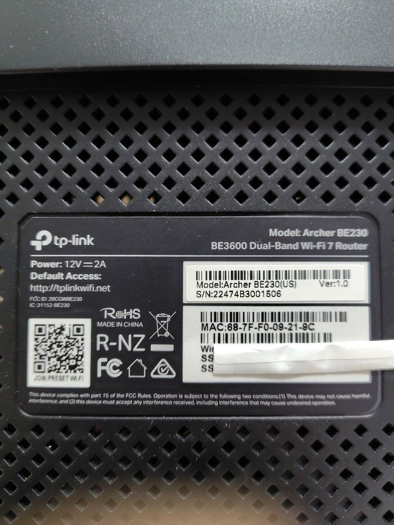 TP-Link Archer Router BE230 Dual band WiFi 7, Computers & Tech, Parts ...