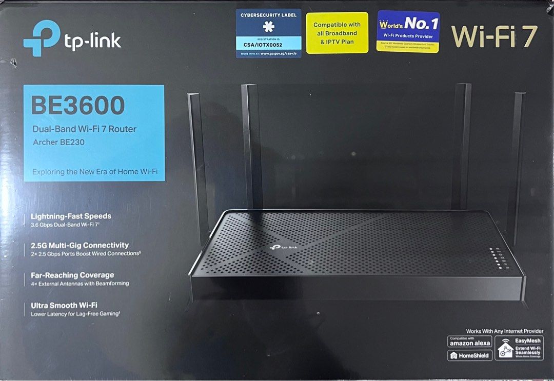 TP-Link BE3600 Dual-Band Wi-Fi 7 Router, Computers & Tech, Parts ...