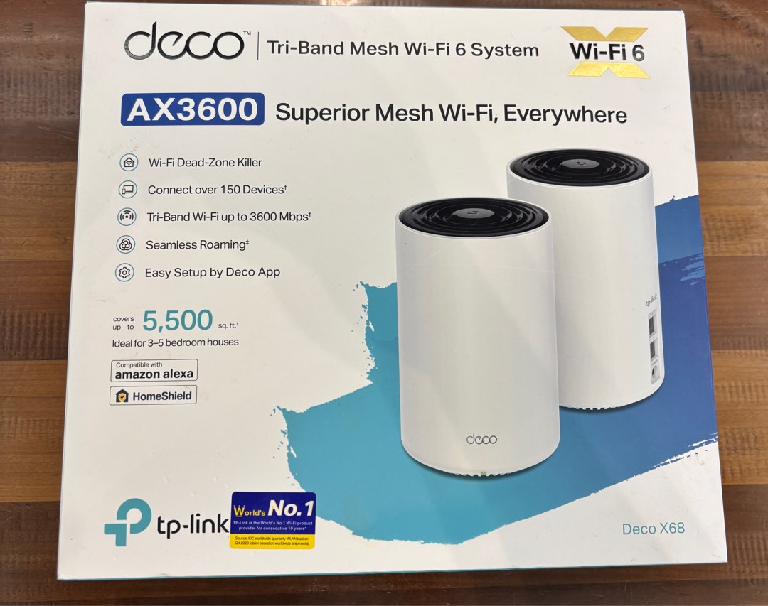 TP-Link Deco X68 AX3600 Tri-Band Mesh Wi-Fi 6 System tplink, Computers ...