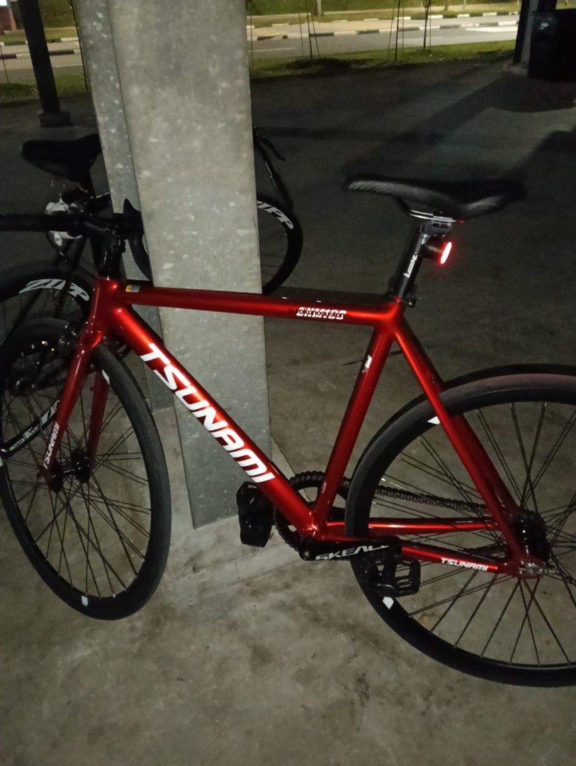 Tsunami Snm100 Fixed Gear Bike - Red, Sports Equipment, Bicycles ...