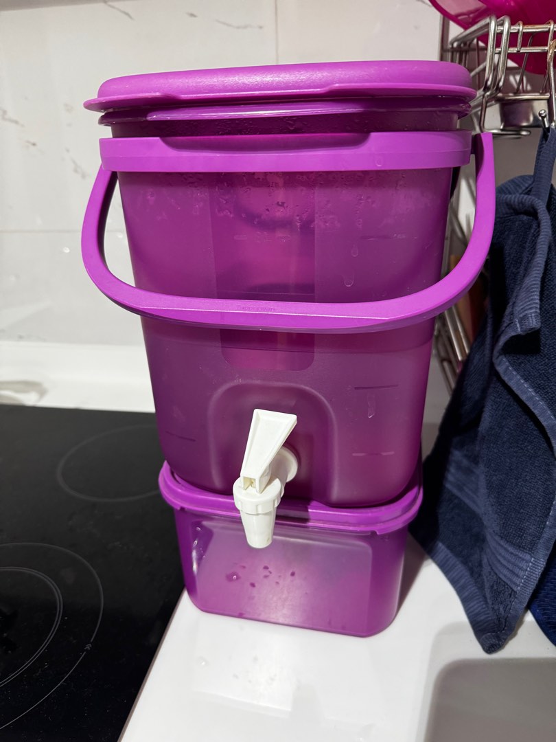 Tupperware Purple Water Dispenser, TV & Home Appliances, Kitchen ...