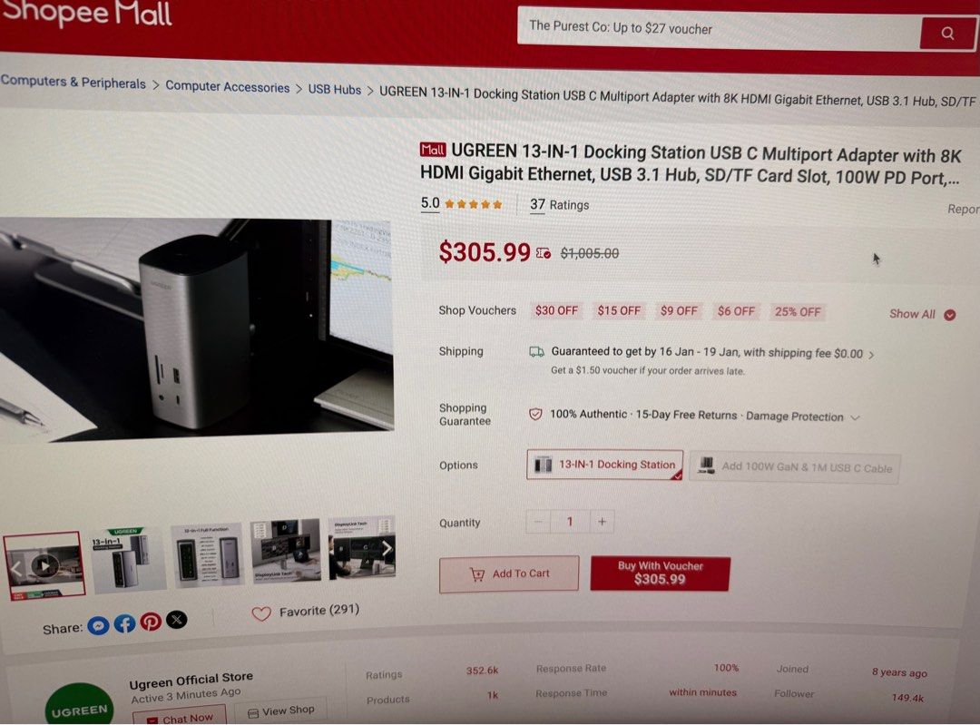 UGREEN 13-in-1 USB-C Docking Station Pro, Computers & Tech, Parts ...