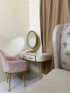Vintage Gold Vanity Table with Mirror (PGA), Furniture & Home Living ...