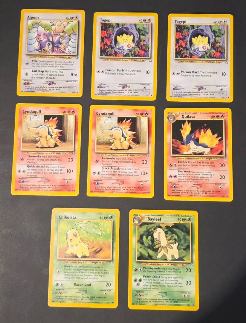 [Vintage Bundle] Pokemon Cards Neo Genesis LP/MP Cond (See Description ...
