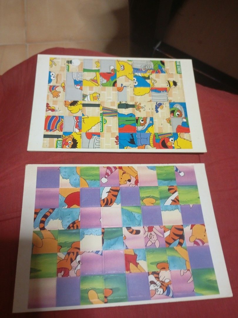 Vintage Sesame Street & Winnie the Pooh Weave Puzzles, Hobbies & Toys ...