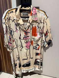 WACKO MARIA Hawaiian Long Sleeve Shirt Purple, Men's Fashion, Tops ...