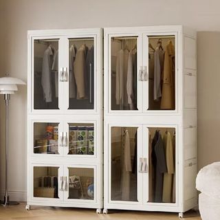 Yuumii White Glass Door Wardrobe, Furniture & Home Living, Furniture ...