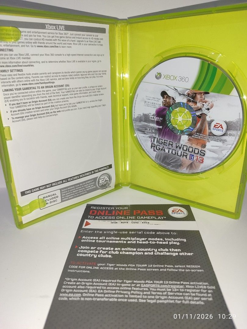 XBOX 360 - Tiger Woods PGA Tour 13 (USED) "OPEN REGION", Video Gaming ...