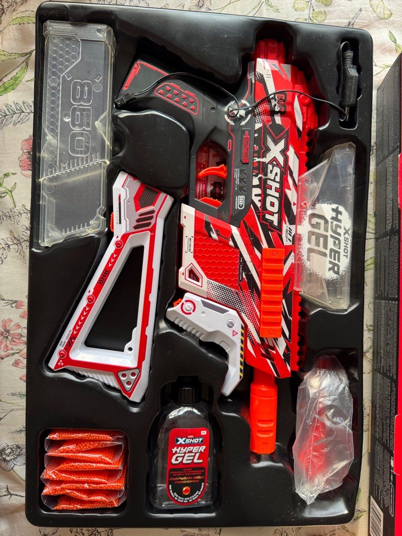 X-Shot Hyper Gel Trace Fire Motorized Gel Blaster, Hobbies & Toys, Toys ...