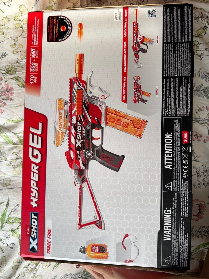 X-Shot Hyper Gel Trace Fire Motorized Gel Blaster, Hobbies & Toys, Toys ...