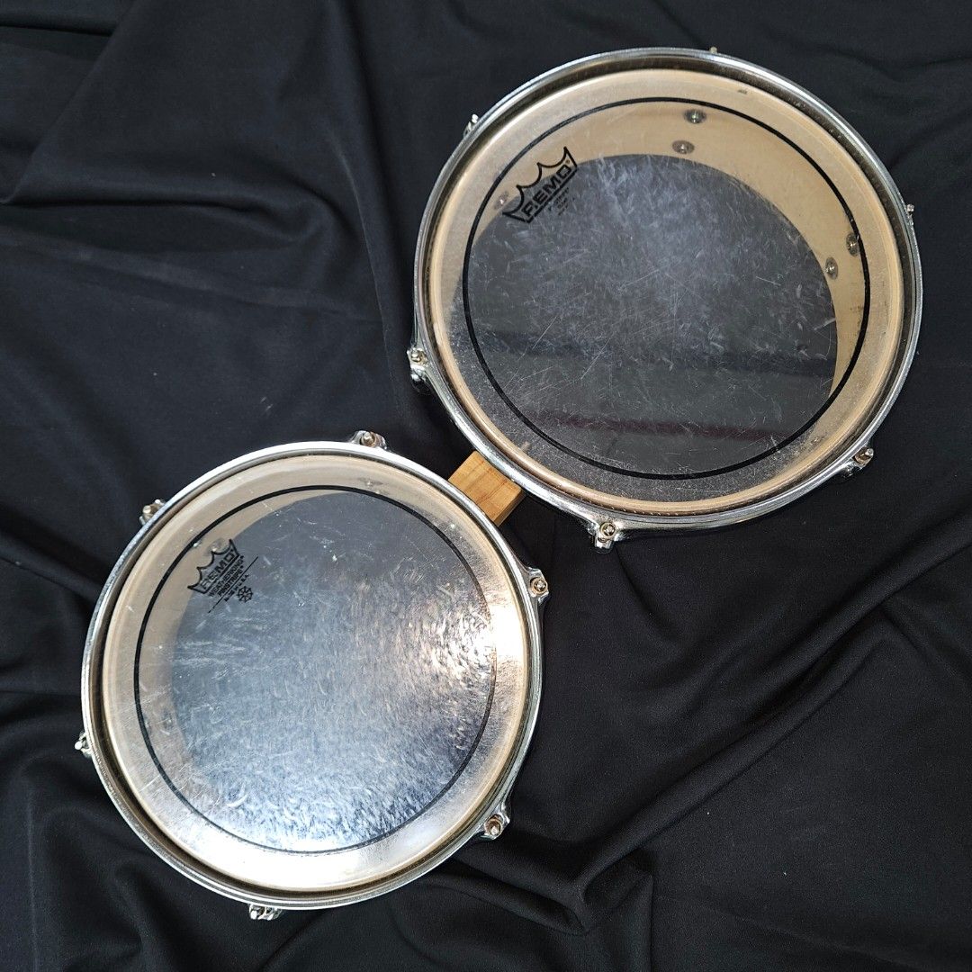 10" & 12" single head, pan-cake drums, Hobbies & Toys, Musical ...