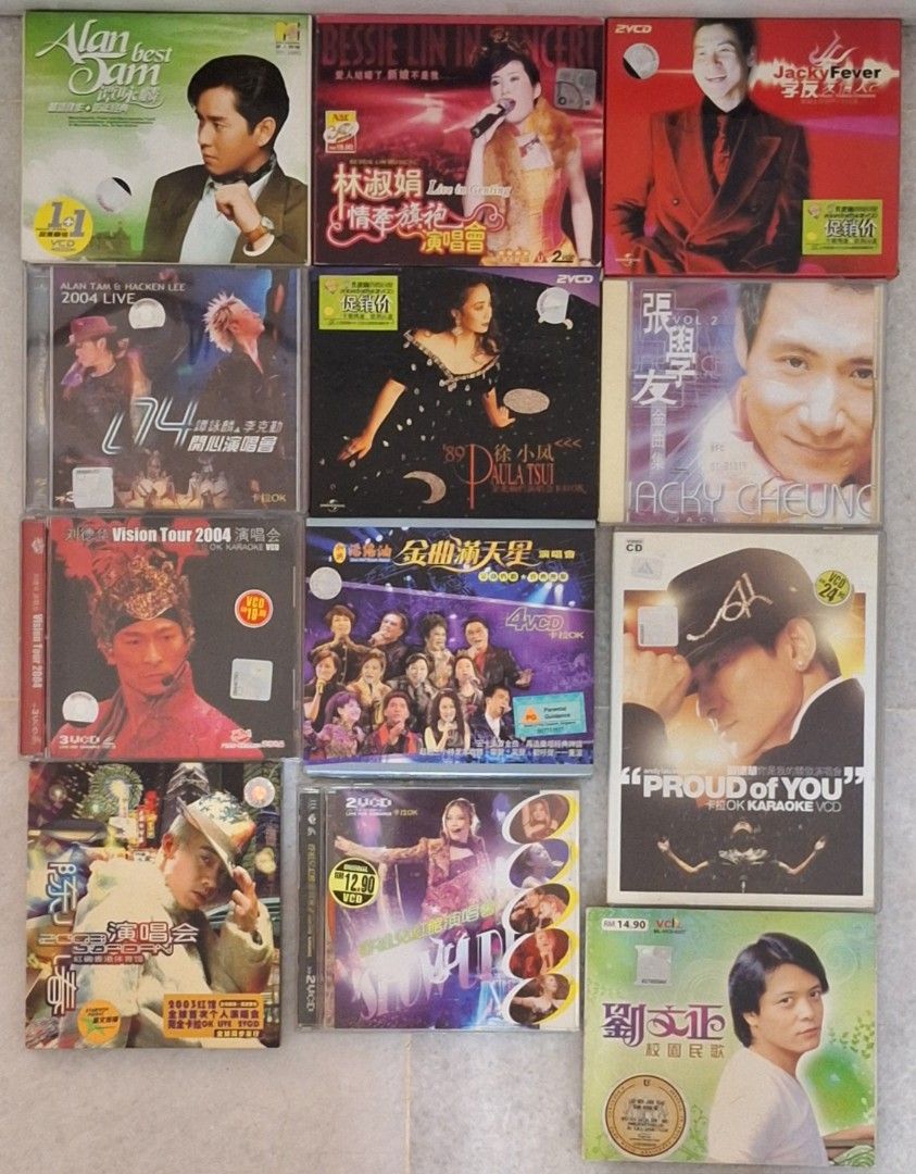 12 套Music VCDs - Alan Tam, Jacky Cheung, and More, Hobbies & Toys ...