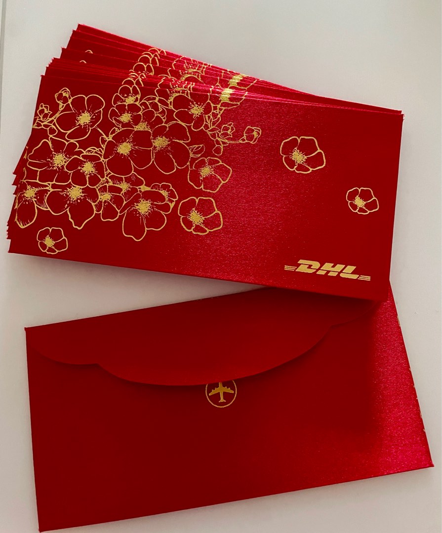 15pcs DHL Satin fabric red packet angbao, Hobbies & Toys, Stationery ...