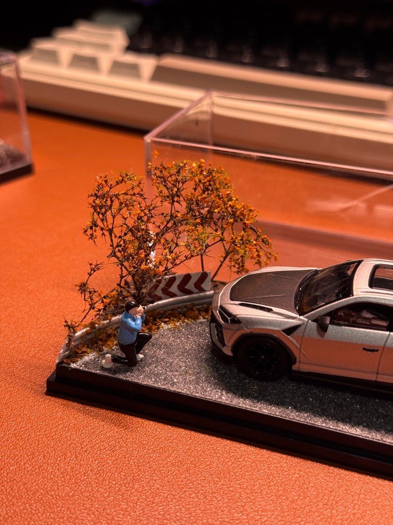 1:64 Autumn Road Diorama Display Case (With Acrylic Cover), Hobbies ...