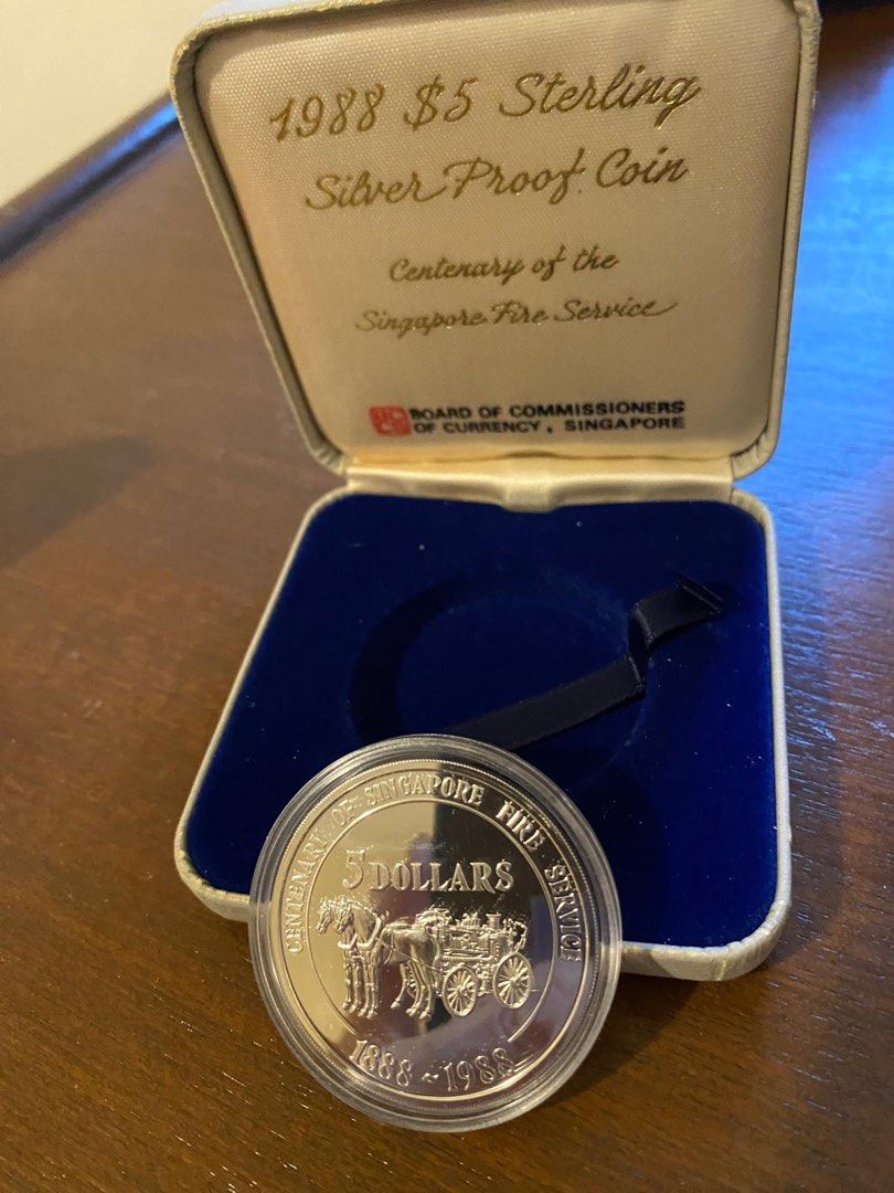1988 Singapore $5 Sterling Silver Proof Coin, Hobbies & Toys ...