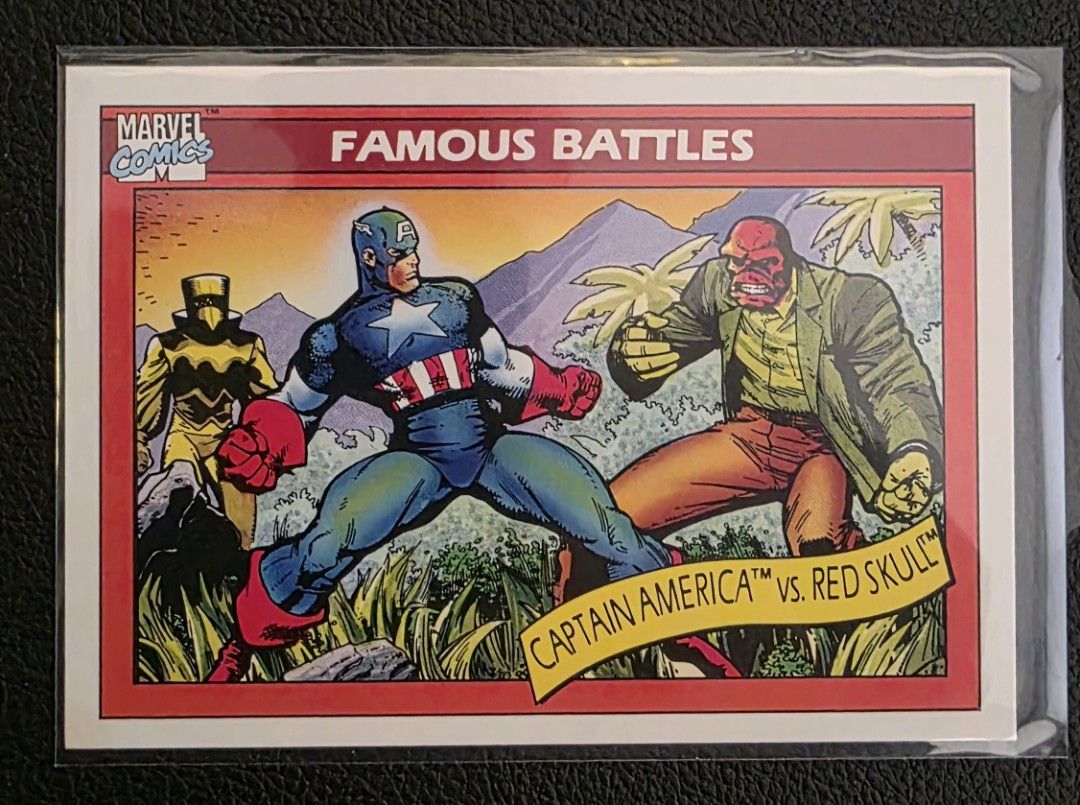 1990 marvel card - Captain america vs The Red skull, Hobbies & Toys ...
