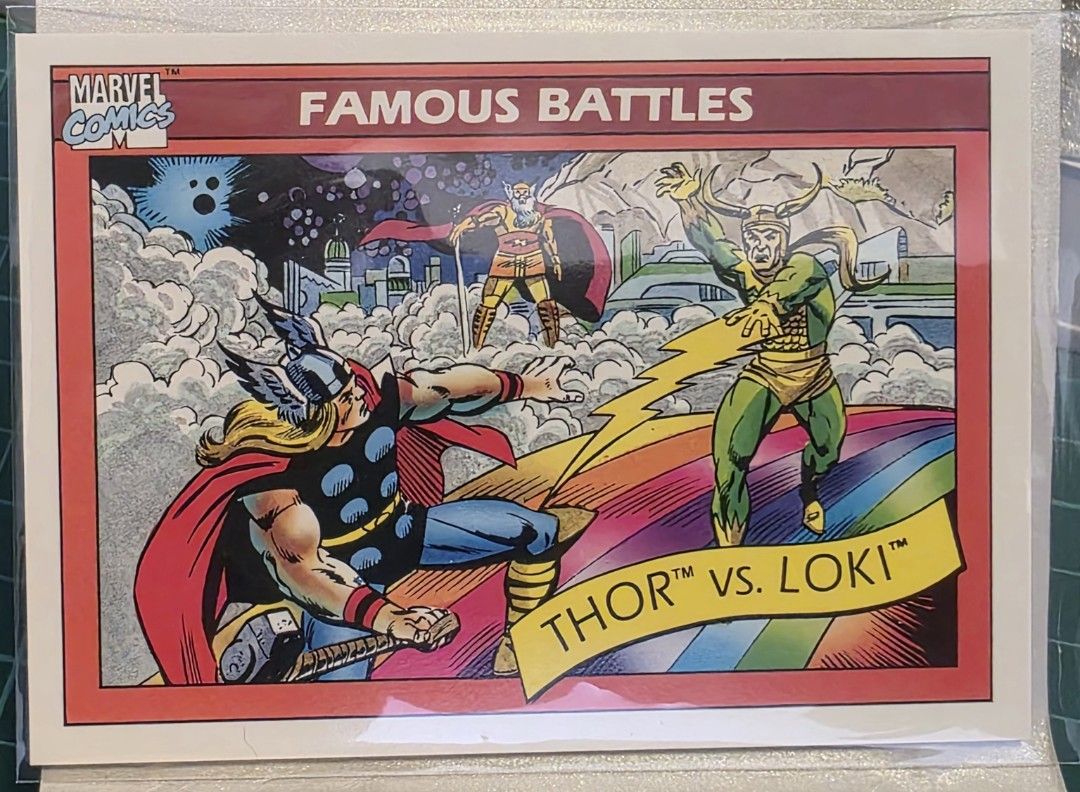 1990 Marvel comic card - Thor Vs Loki, Hobbies & Toys, Memorabilia ...