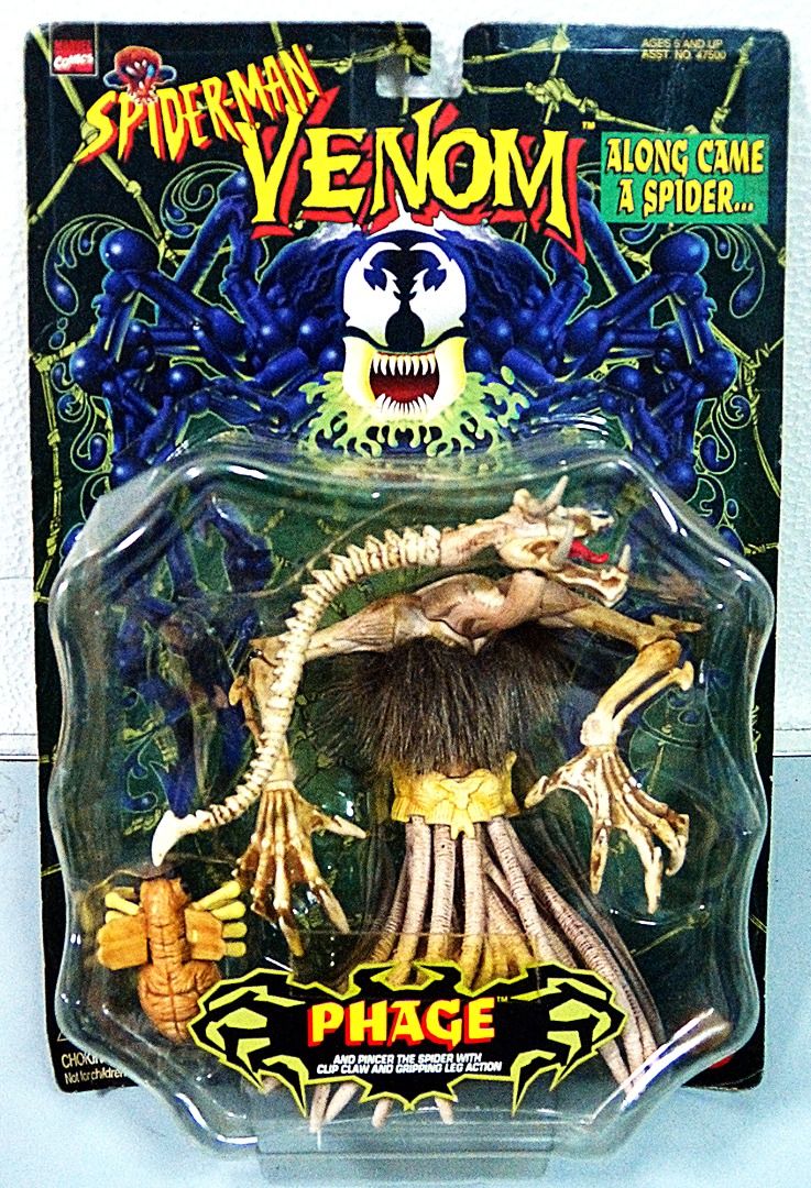 1997 Toy Biz Marvel Comics Spiderman Venom Along Came a Spider.- Phage ...
