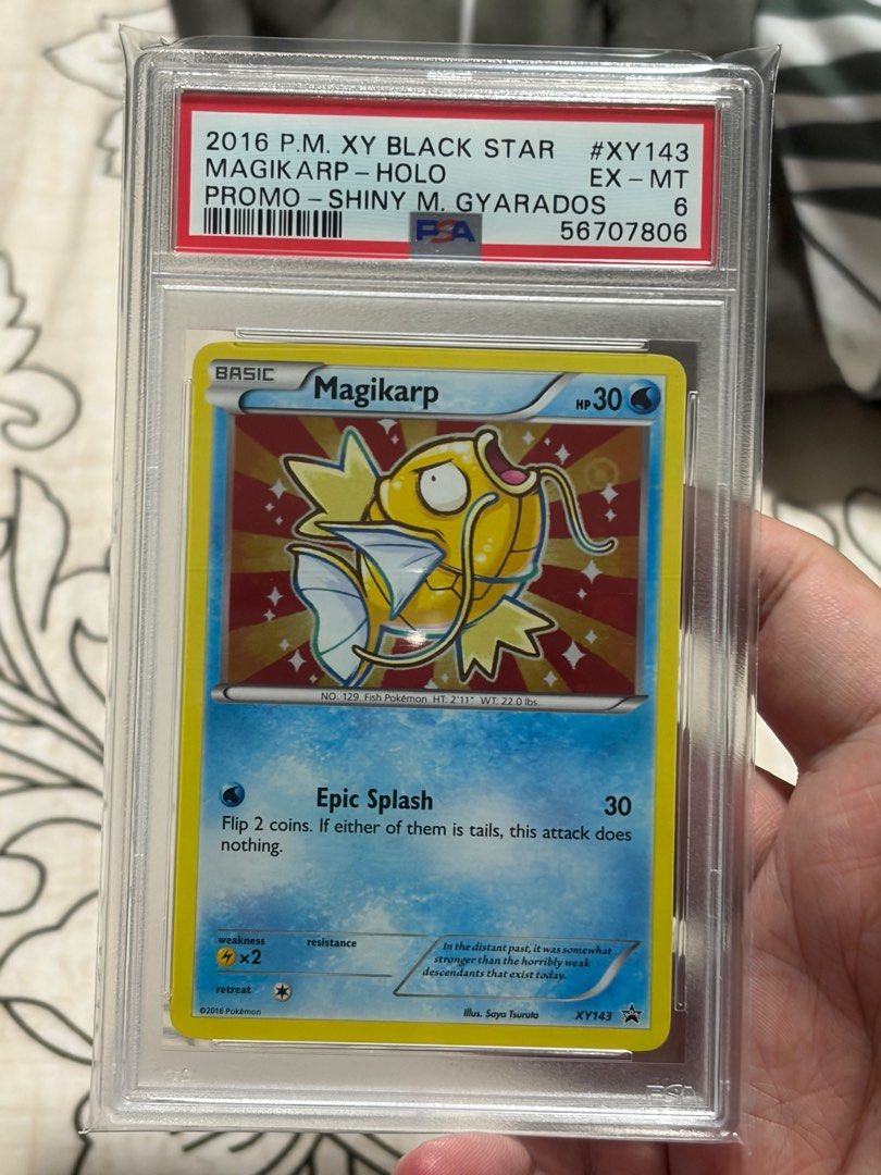 2016 Magikarp XY black star promo XY143 PSA 6, Hobbies & Toys, Toys ...