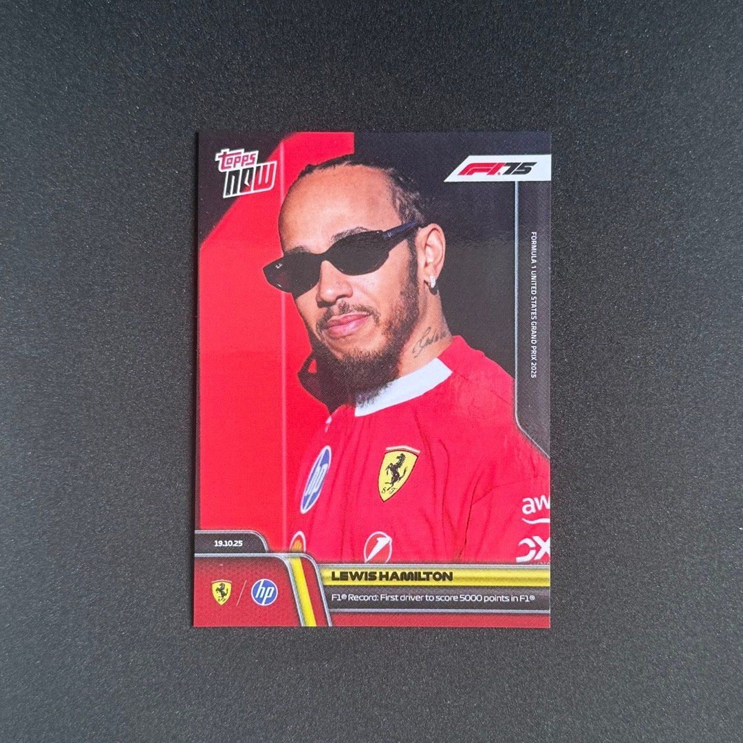 2025 Topps Now Lewis Hamilton Ferrari F1 Formula 1 United States GP ...